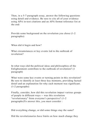 InstructionsBeginning in the 1770s, an Age of Revolution swep.docx