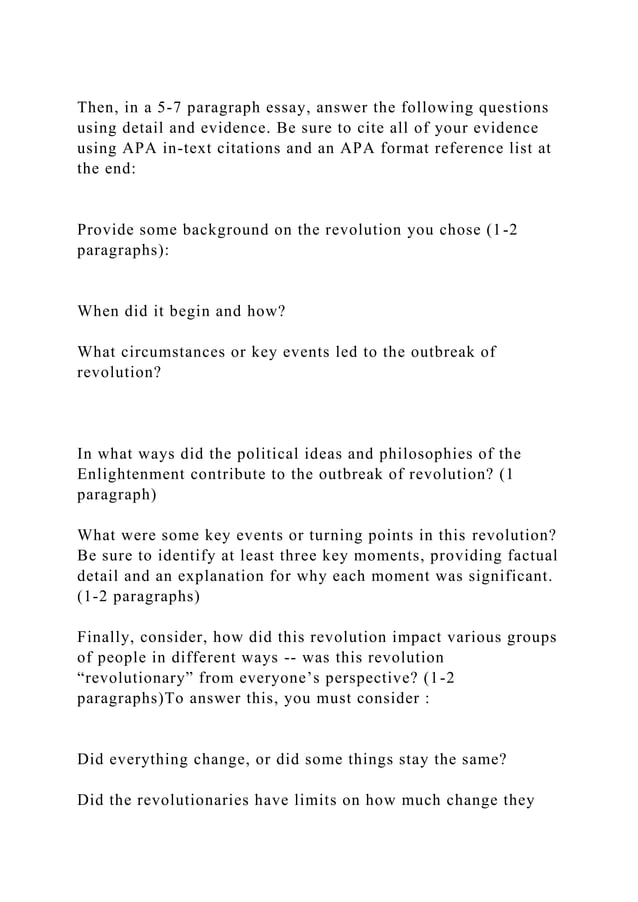 InstructionsBeginning in the 1770s, an Age of Revolution swep.docx