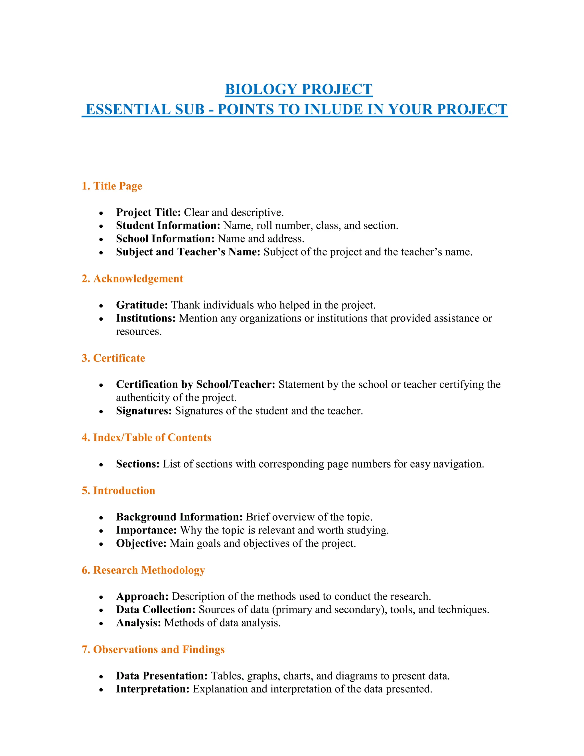 INSTRUCTIONS BIOLOGY PROJECTpdf biology. | PDF