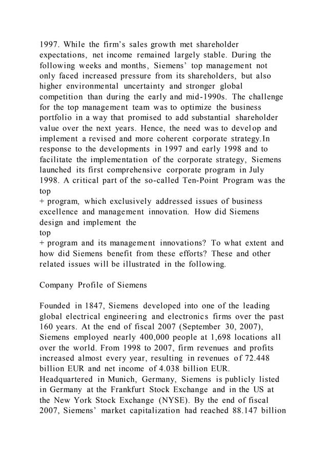 InstructionsCase Study—SiemensRead the Siemens case stud | PDF