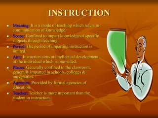 Instruction, schooling & indoctrination | PPT | Free download