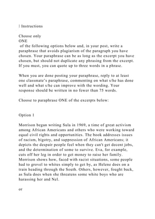 InstructionsChoose only ONE of the following options below.docx