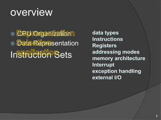 Instruction set | PPTX | Computing | Technology & Computing