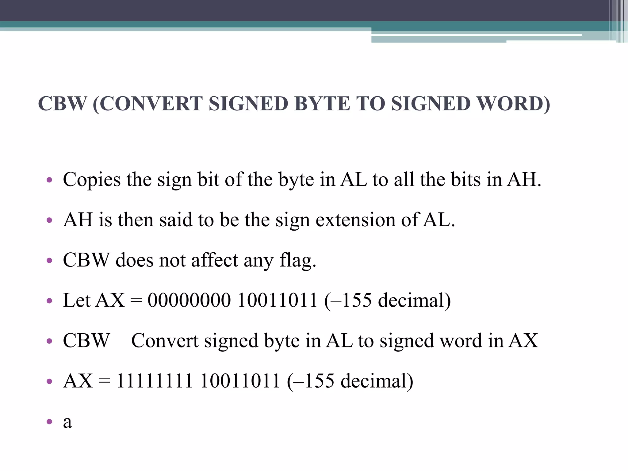 8086 Instruction Set Pptx