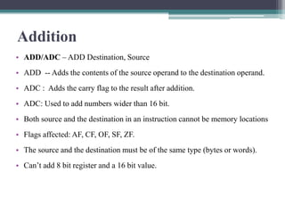 8086 Instruction set | PPTX
