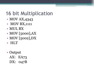 8086 Instruction set | PPTX