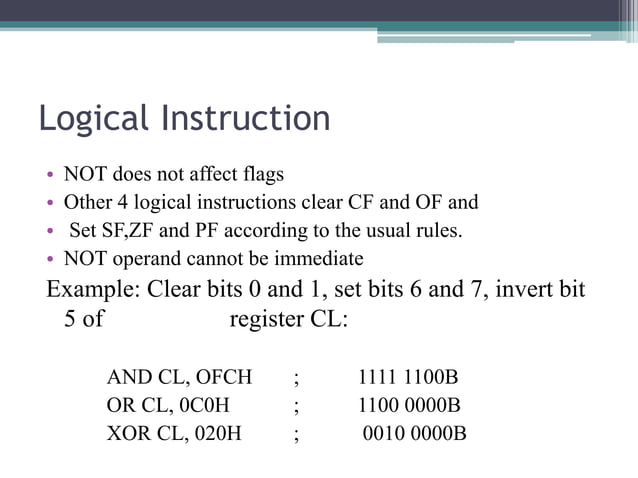8086 Instruction set | PPTX