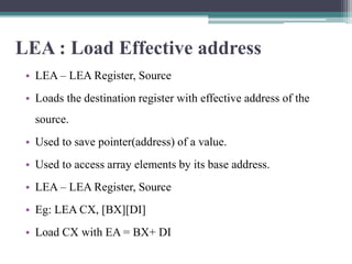 8086 Instruction set | PPTX