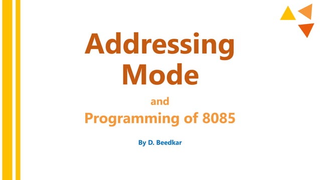Addressing Modes of 8085 Microprocessor | PPTX