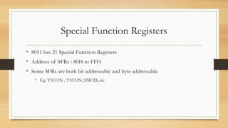Instruction set of 8051 Microcontrollers | PPTX