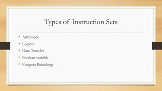 Instruction set of 8051 Microcontrollers | PPTX