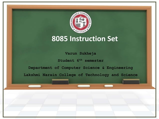 Instruction set 8085 | PPTX | Programming Languages | Computing