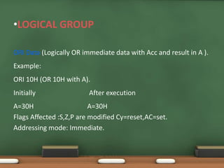 Instruction set 8085 | PPTX