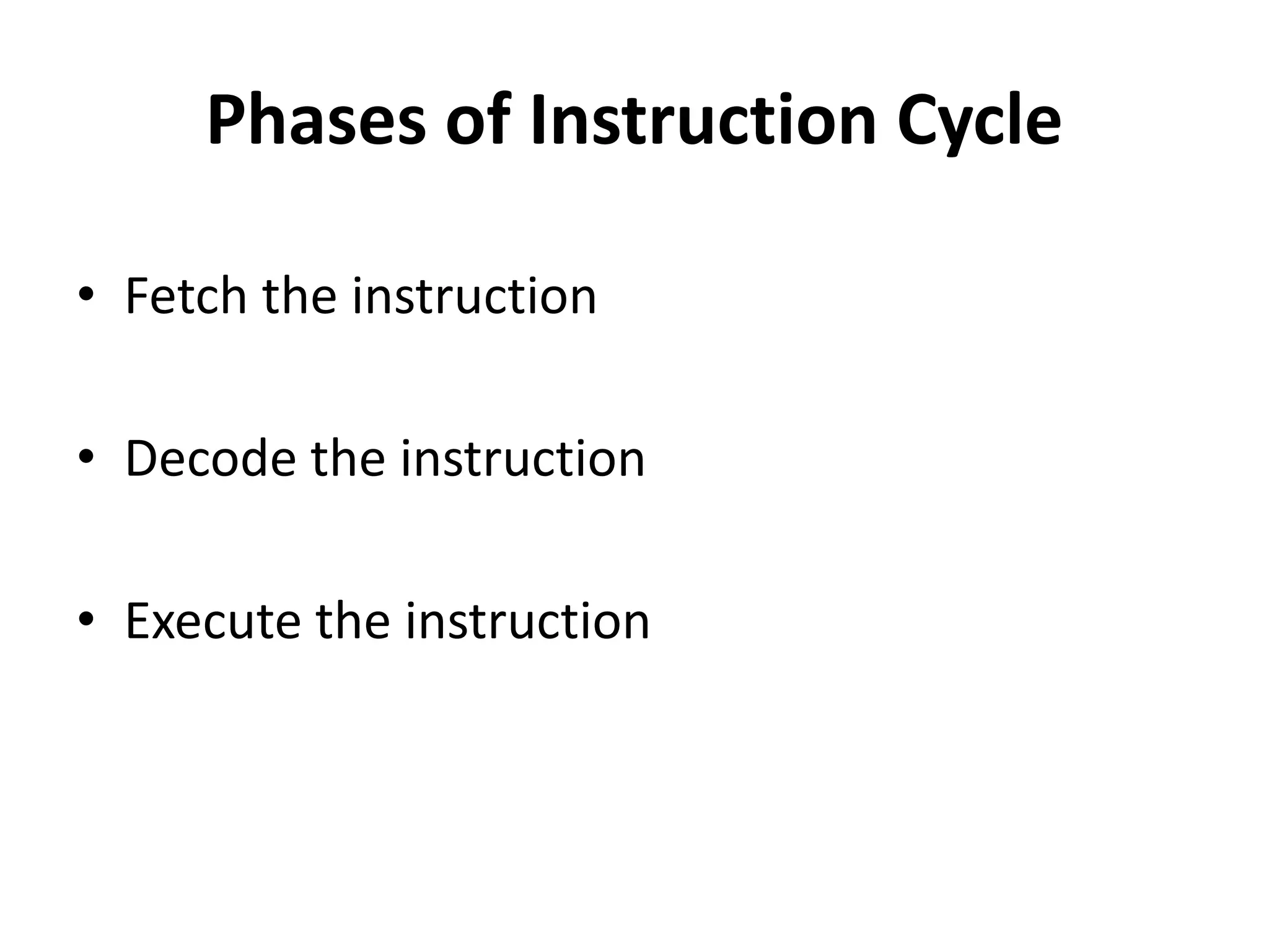 Instruction set and instruction execution cycle | PPTX
