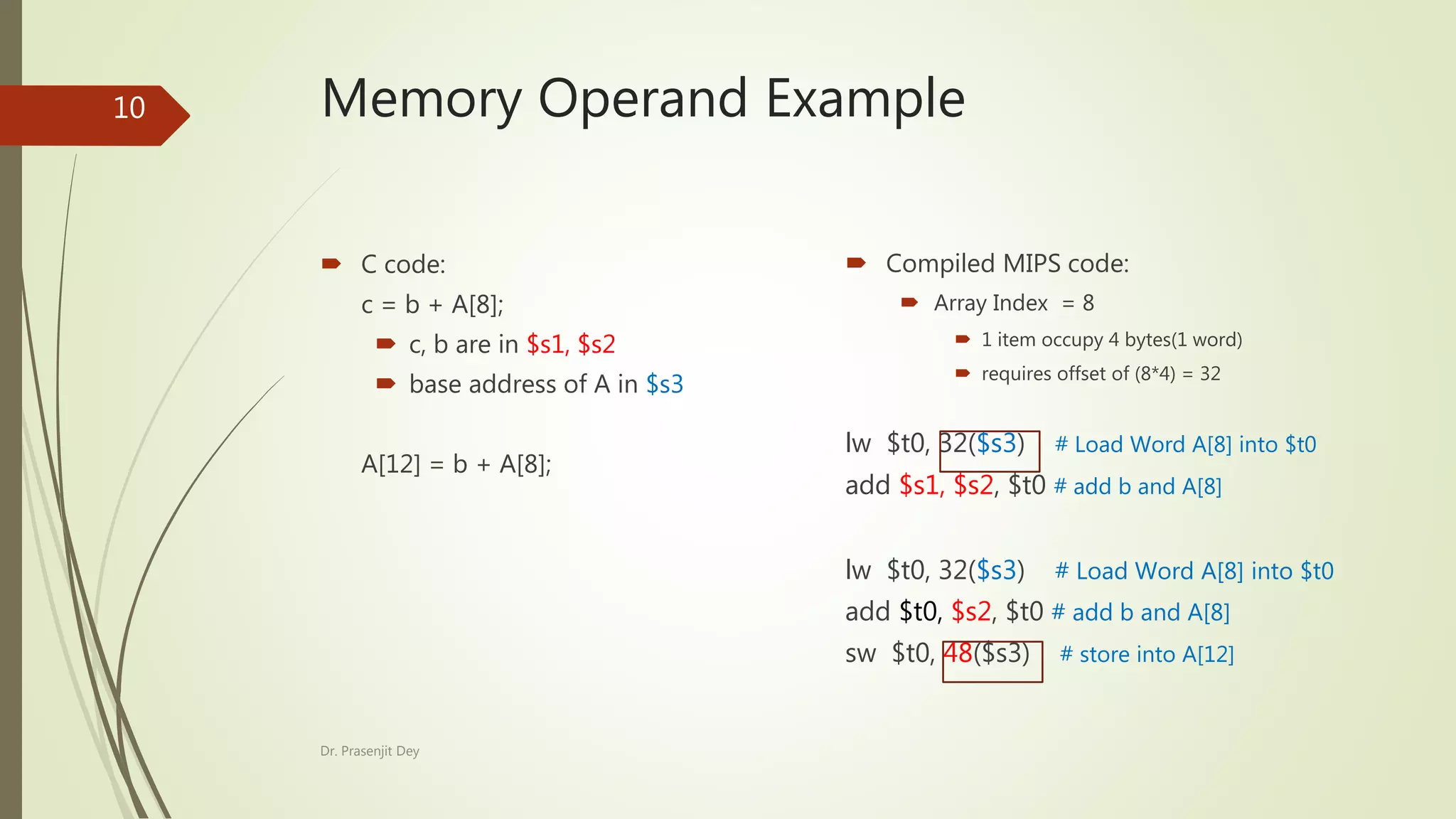 Instruction Set Architecture Mips Pptx Programming Languages