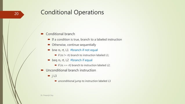 Instruction Set Architecture Mips Pptx Programming Languages