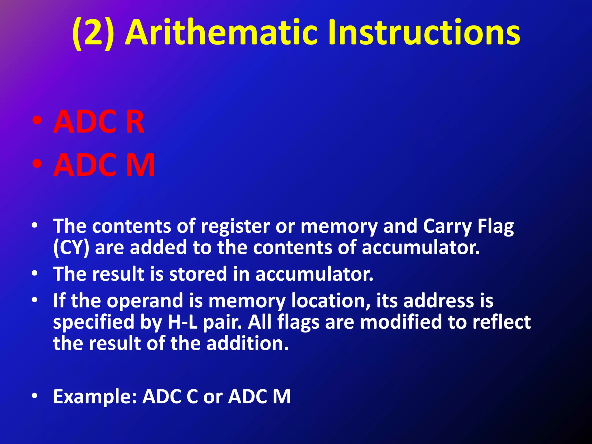 Instruction set of 8085 Microprocessor By Er. Swapnil Kaware | PPTX