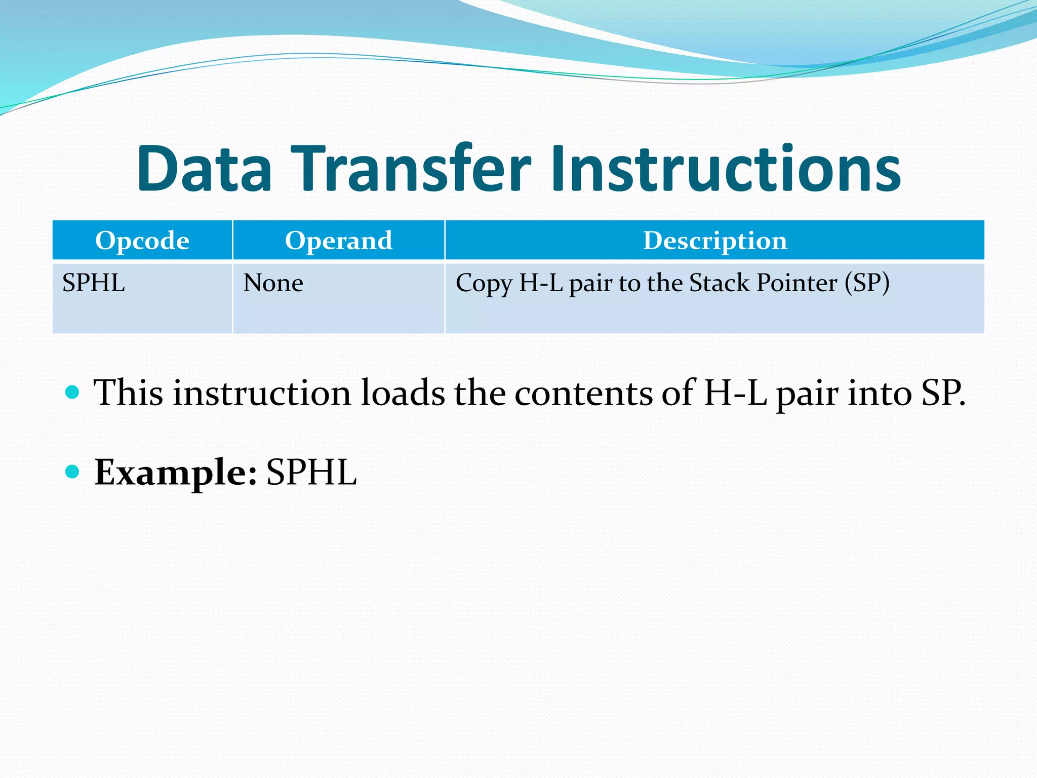 Instruction set of 8085 | PPT