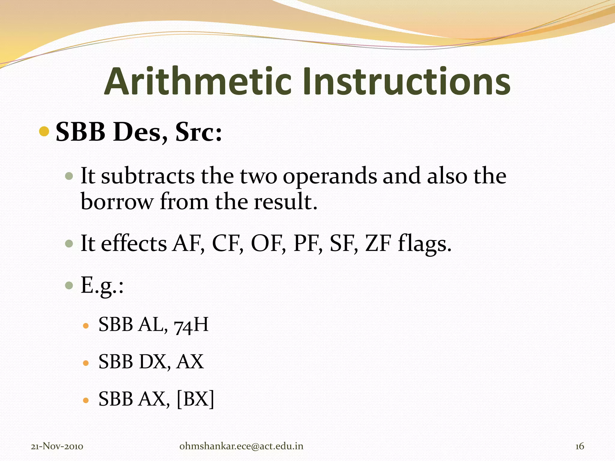 Instruction Set Of 8086 Ppt 1398