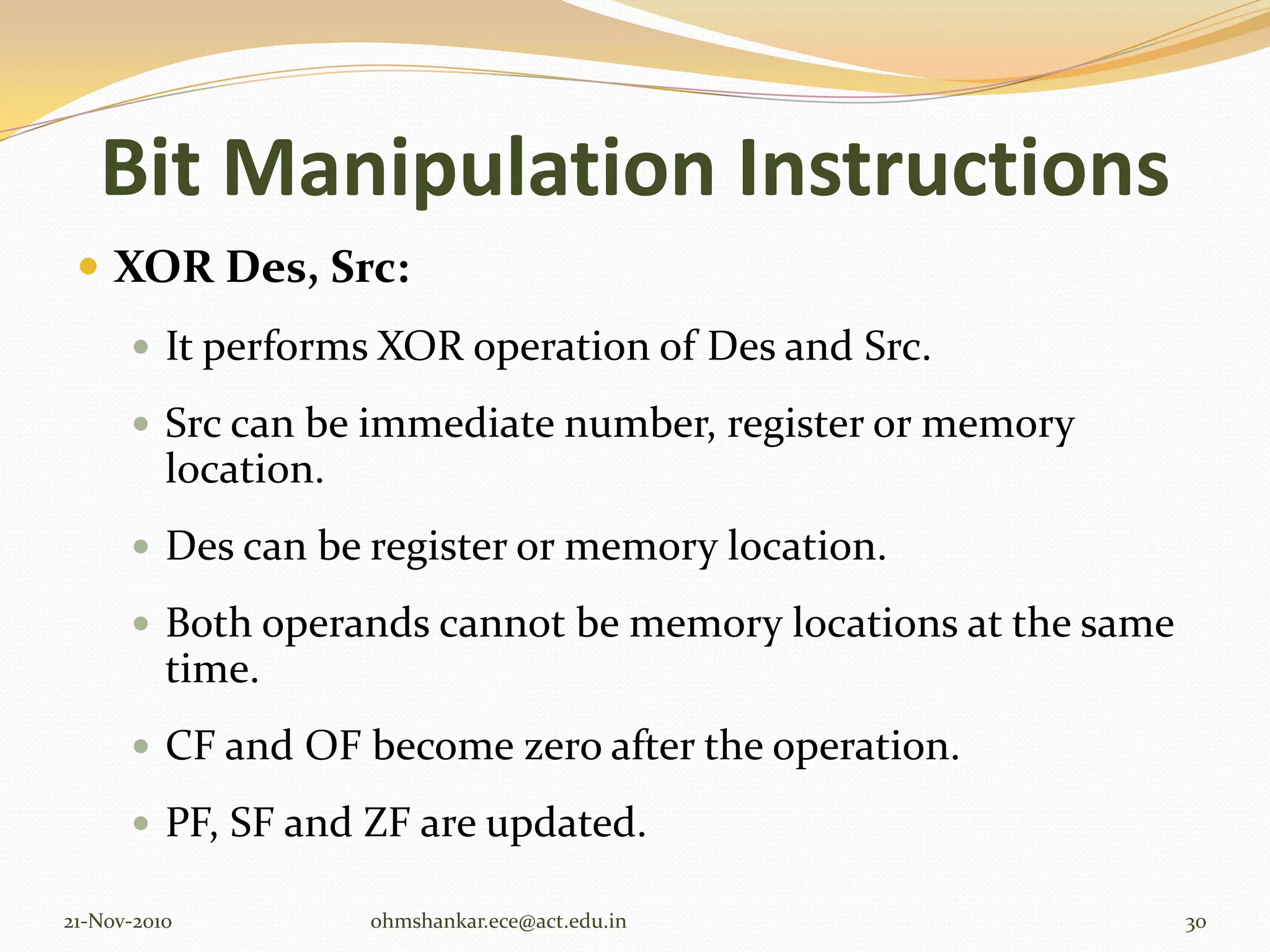 Instruction set of 8086 | PPTX
