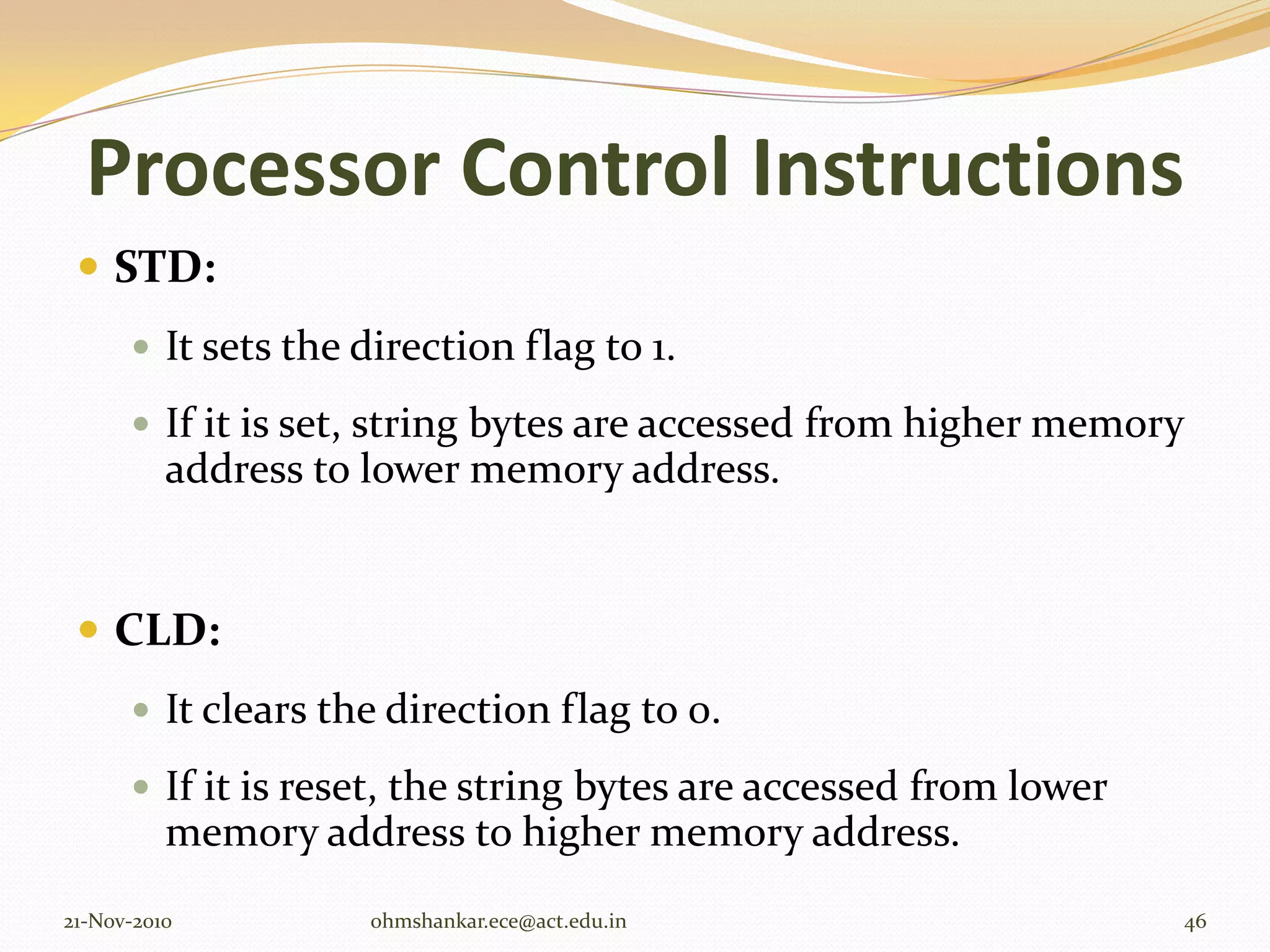 Instruction set of 8086 | PPTX