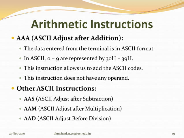 Instruction set of 8086 | PPTX