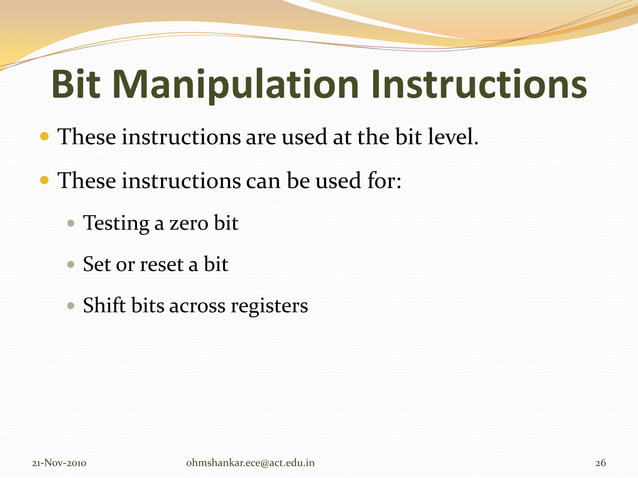 Instruction set of 8086 | PPTX
