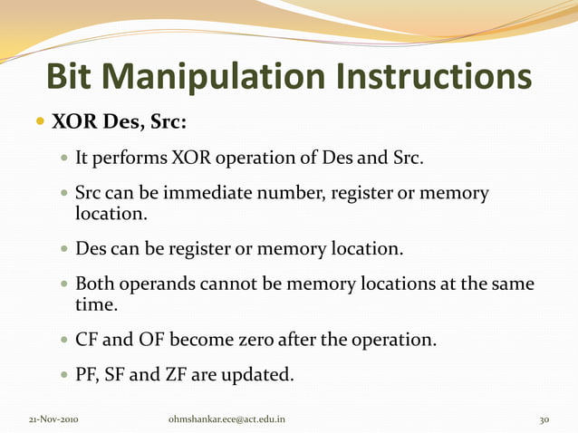 Instruction set of 8086 | PPTX