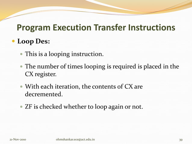 Instruction set of 8086 | PPTX