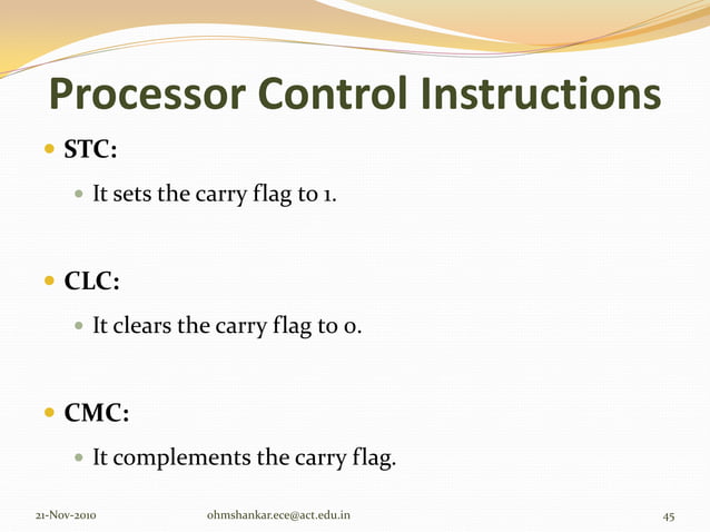 Instruction set of 8086 | PPTX