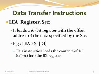 Instruction set of 8086 | PPTX
