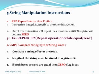 Instruction set of 8086 | PPTX