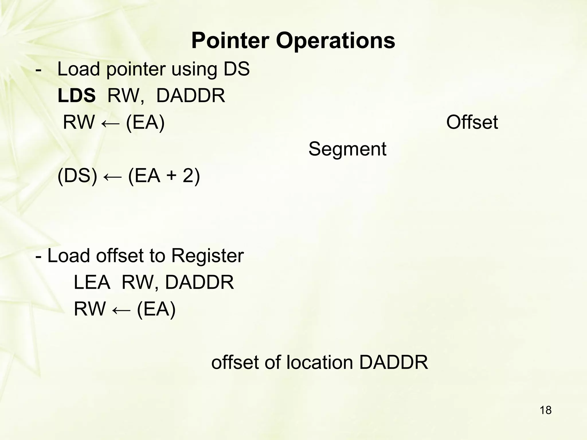 Instruction set of 8086 | PPT | Programming Languages | Computing