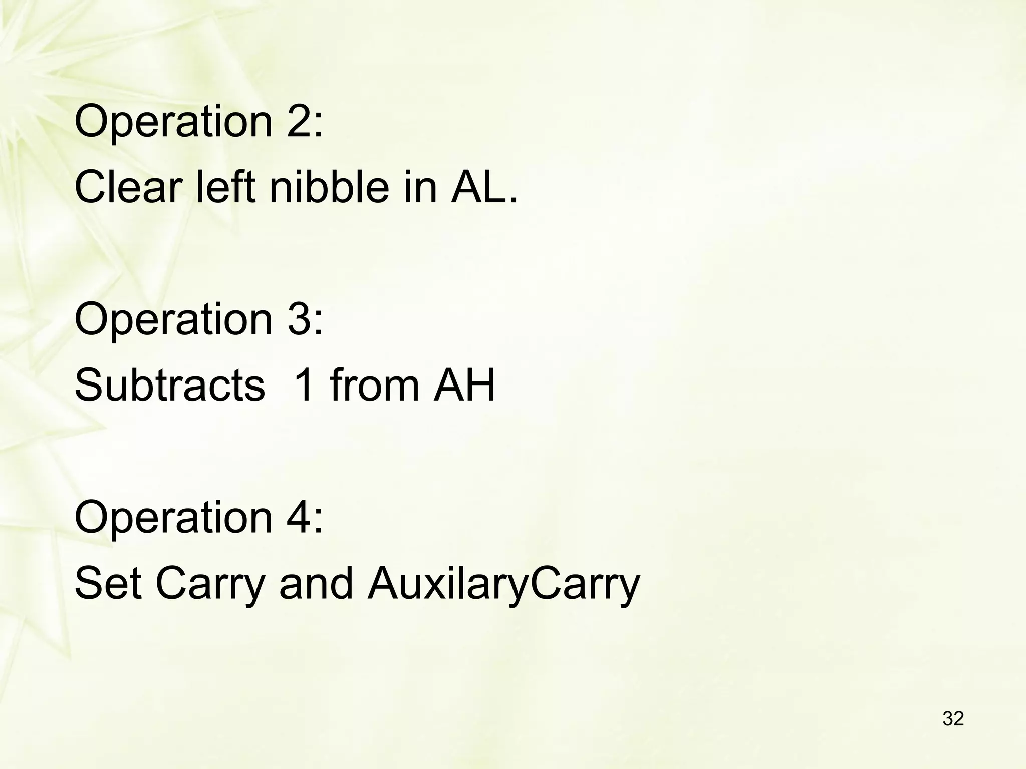 Instruction set of 8086 | PPT | Programming Languages | Computing