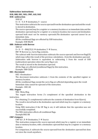 Instruction set of 8086 | DOCX