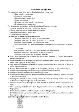Instructionsetof8086 180224060745(3) | PDF