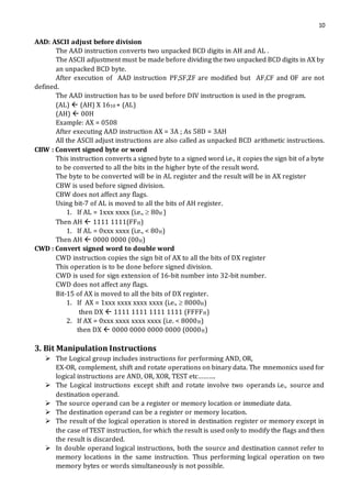 Instructionsetof8086 180224060745(3) | PDF