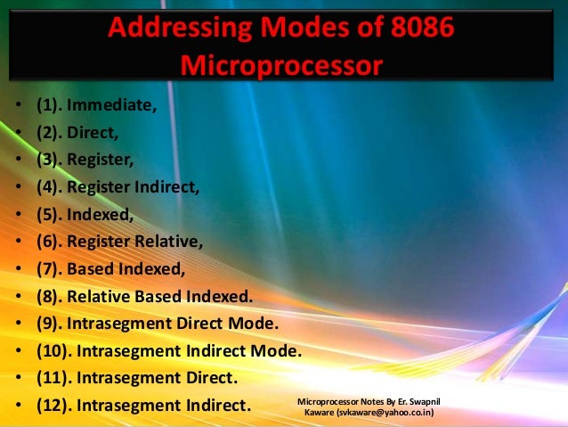 addressing modes of 8086 pdf