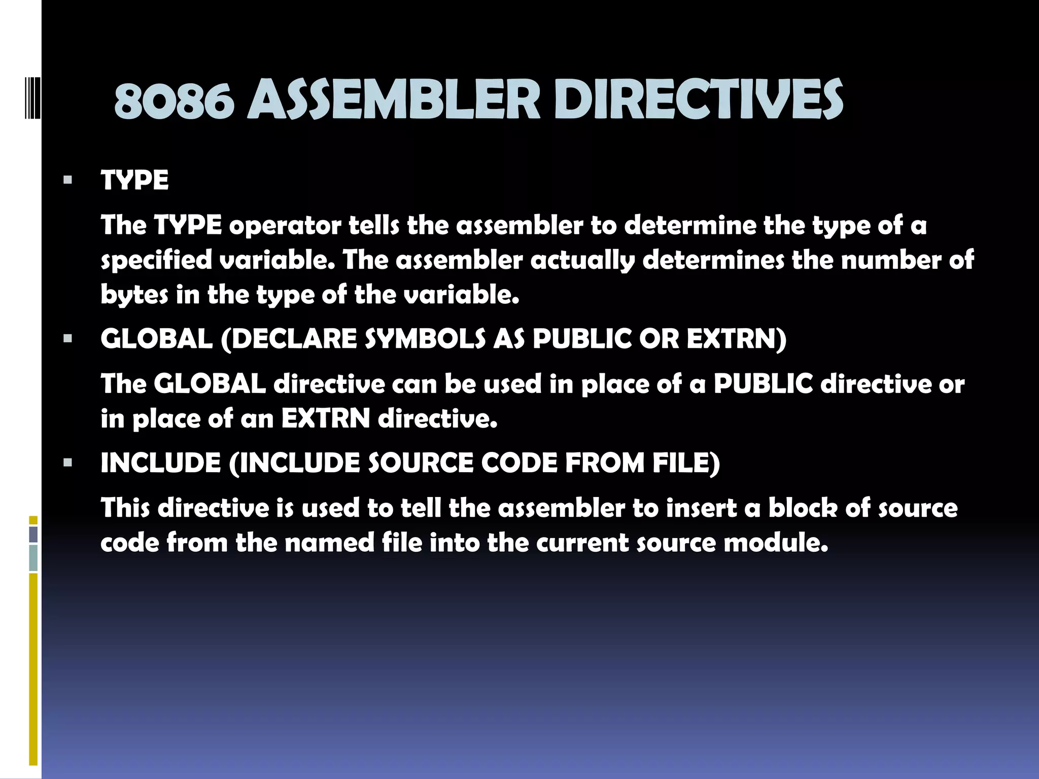 Instruction Set of 8086 Microprocessor | PPTX | Programming Languages | Computing