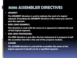 Instruction Set of 8086 Microprocessor | PPTX