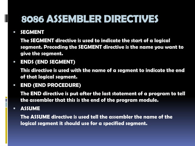 Instruction Set of 8086 Microprocessor | PPTX | Programming Languages ...