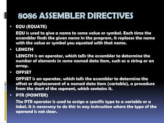 Instruction Set of 8086 Microprocessor | PPTX | Programming Languages | Computing