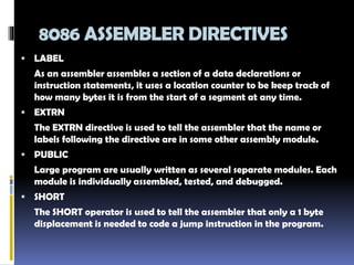 Instruction Set of 8086 Microprocessor | PPTX | Programming Languages | Computing