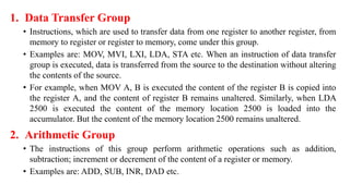 Instruction set of 8085 | PDF