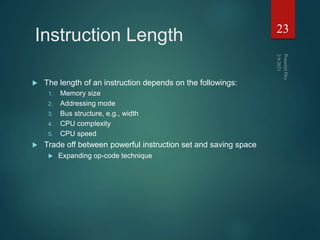 Instruction set (prasenjit dey) | PPT