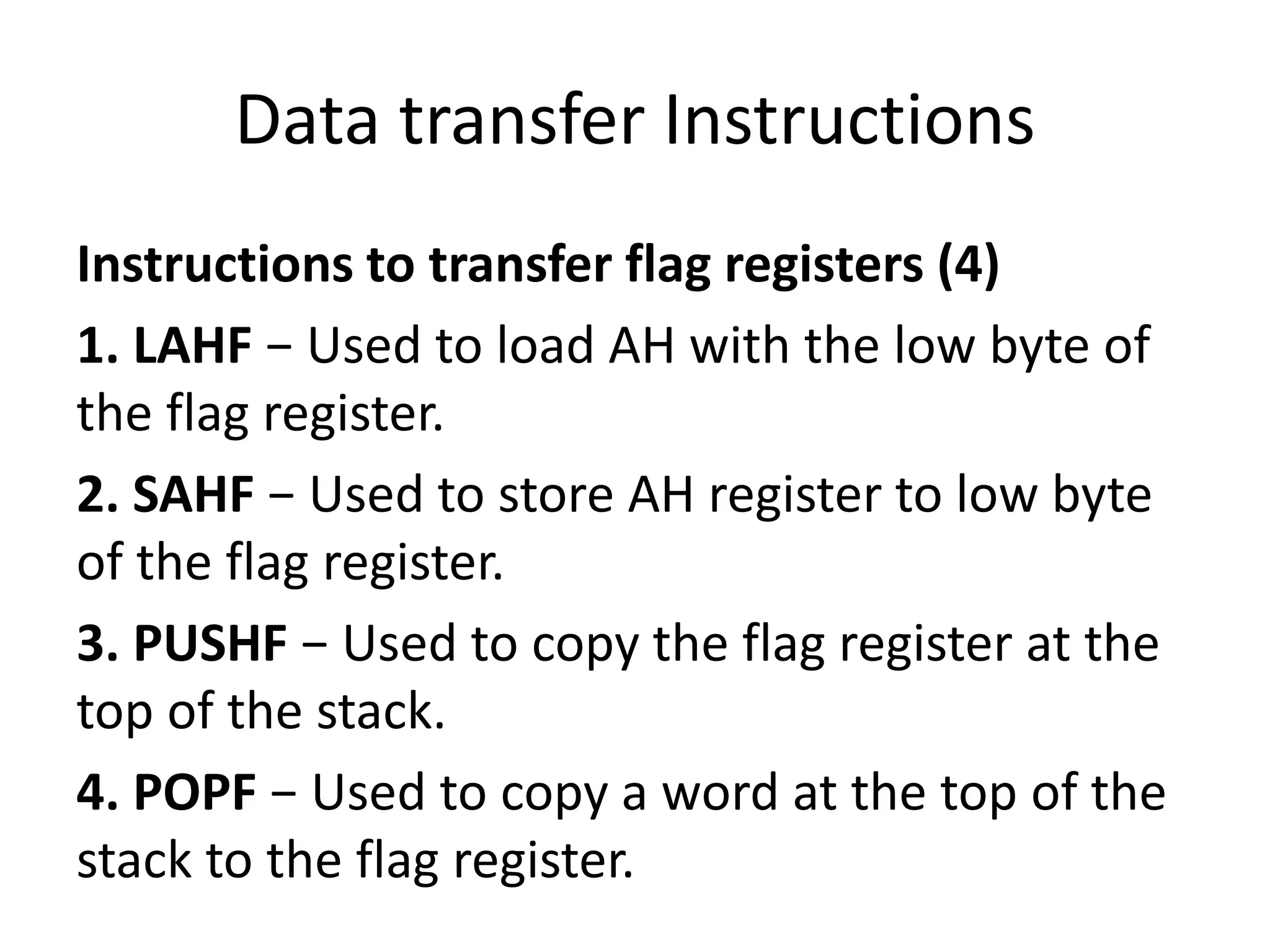 Instruction sets of 8086 | PPTX