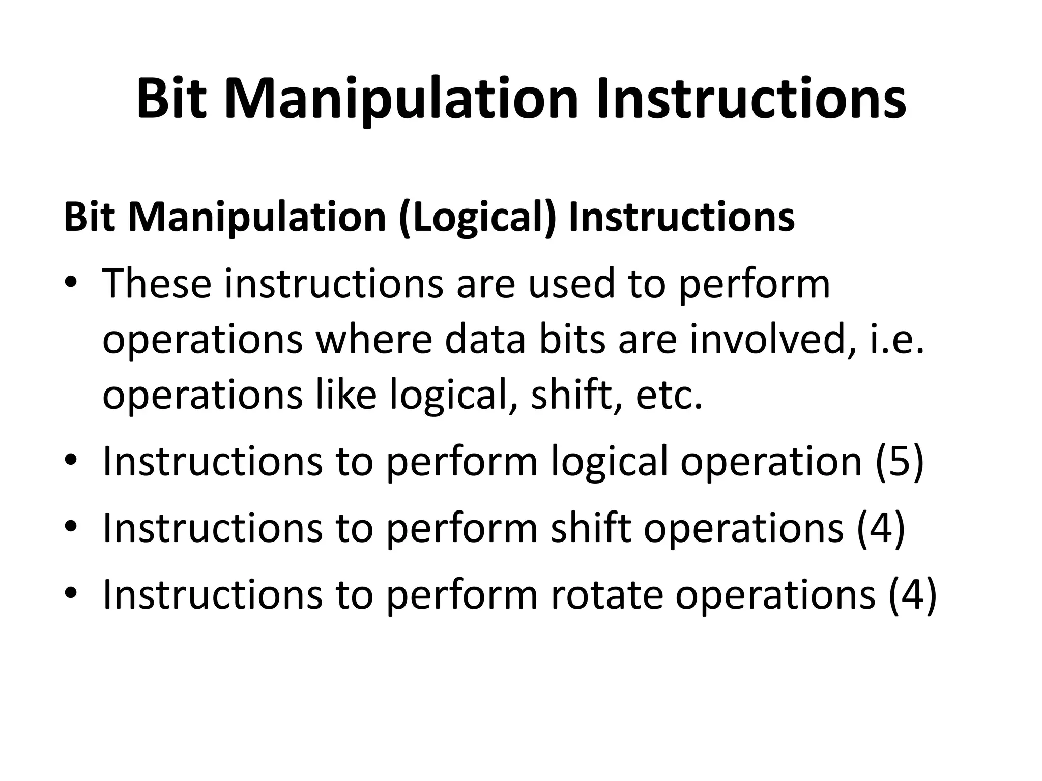 Instruction sets of 8086 | PPTX