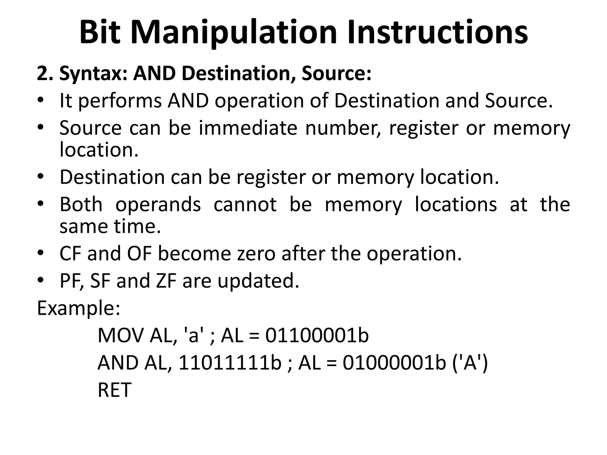 Instruction sets of 8086 | PPTX