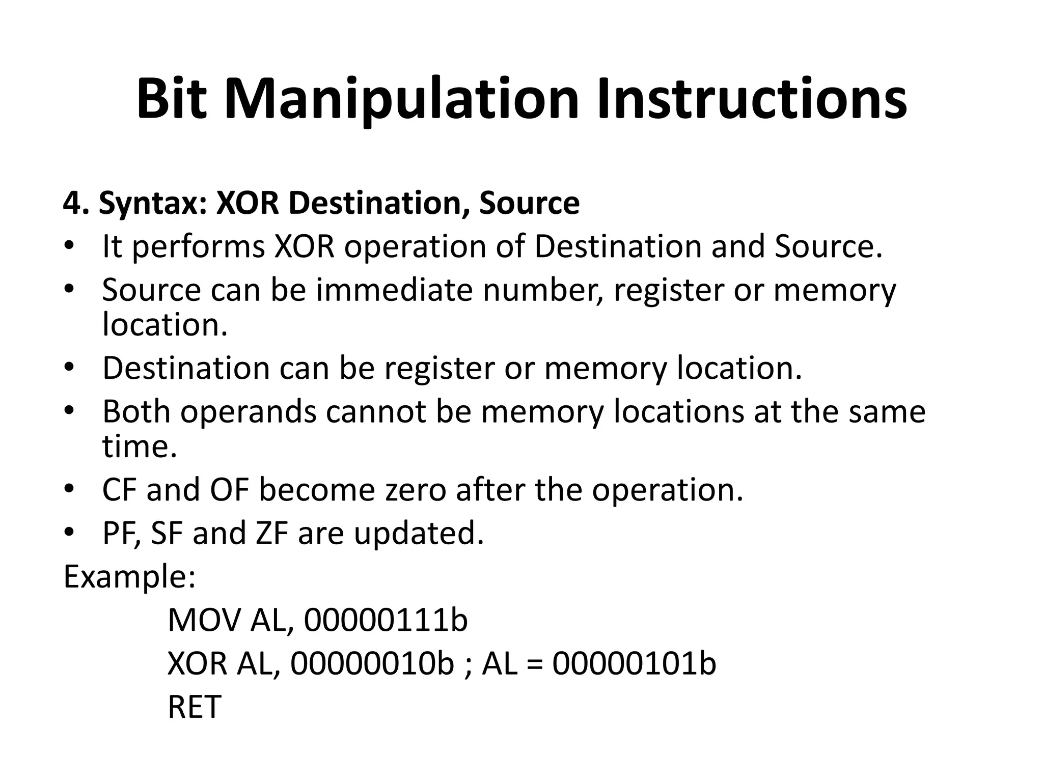 Instruction sets of 8086 | PPTX | Operating Systems | Computer Software and Applications