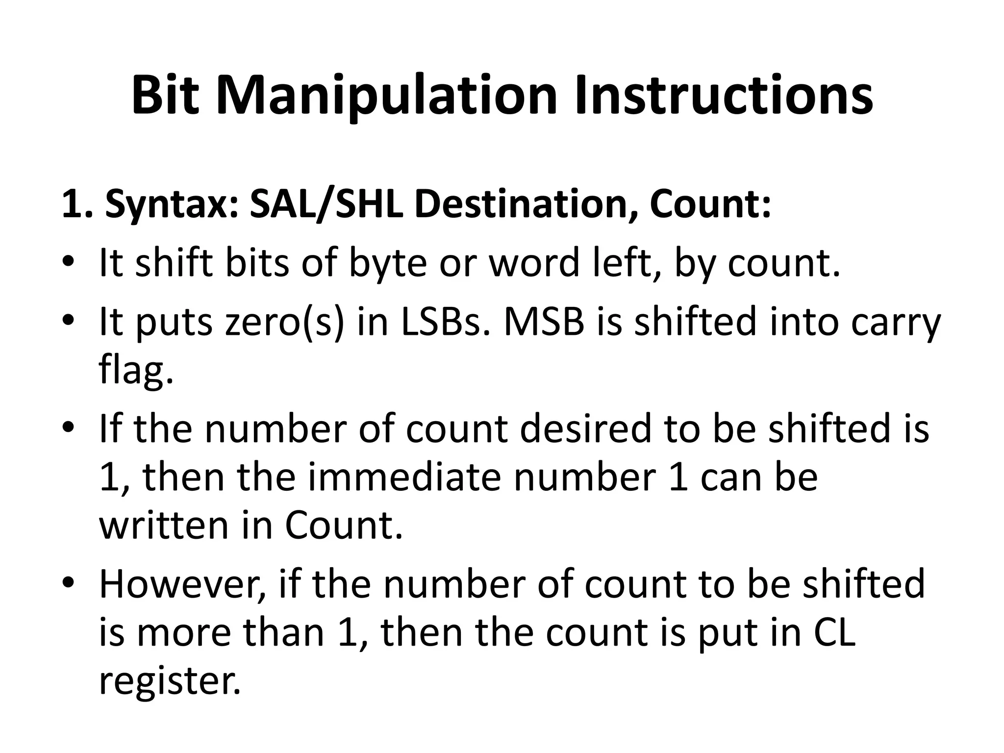 Instruction sets of 8086 | PPTX